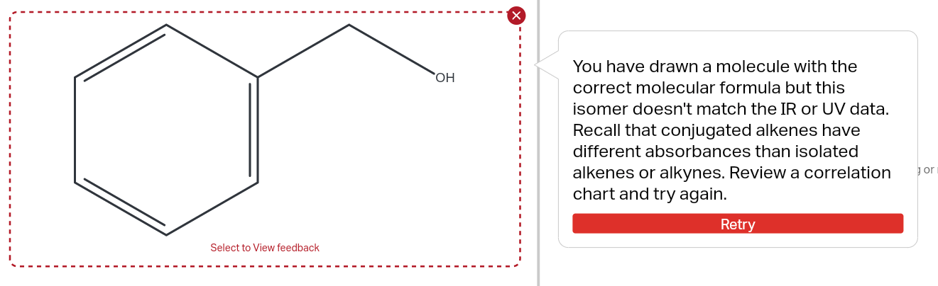 Solved A molecule with the formula C7H8O has a UV absorption | Chegg.com