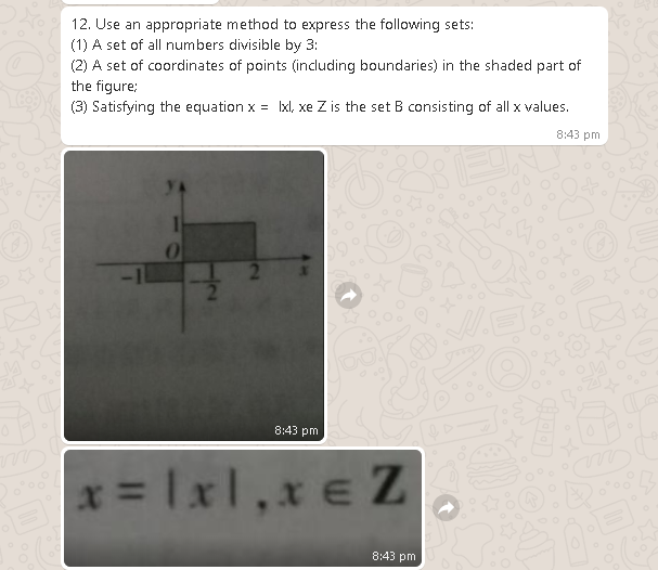 Solved 12. Use an appropriate method to express the | Chegg.com