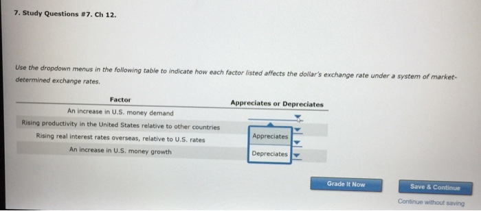 Solved 7, Study Questions #7. Ch 12. Use the dropdown menus | Chegg.com