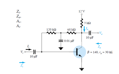 Solved a) calculate the transistor output impedance, input | Chegg.com
