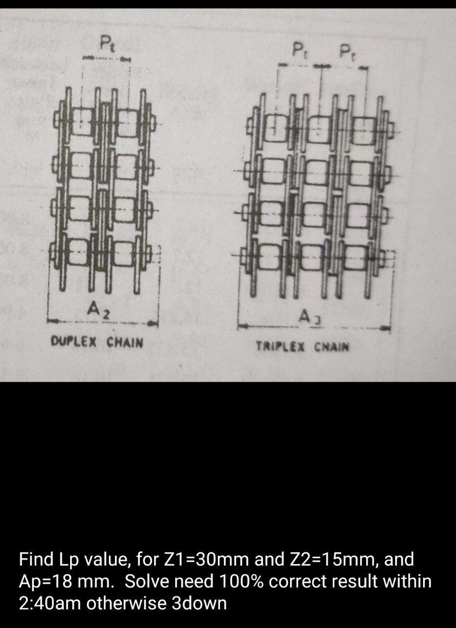 Solved Pt P. PC A₂ A3 DUPLEX CHAIN TRIPLEX CHAIN Find Lp | Chegg.com