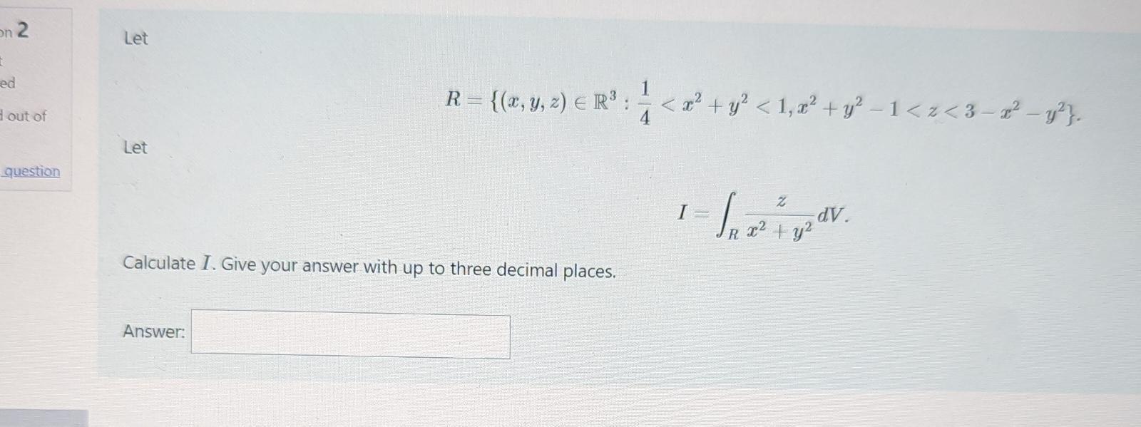 Solved R={(x,y,z)∈R3:41 | Chegg.com