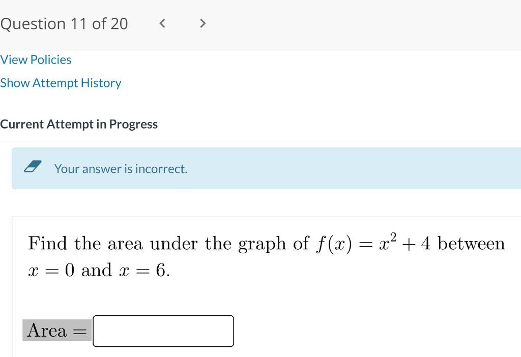 Solved Current Attempt in Progress Your answer is incorrect. | Chegg.com