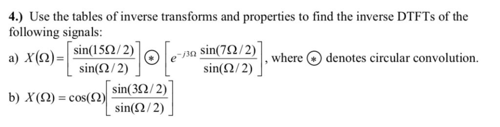 Solved 4.) Use the tables of inverse transforms and | Chegg.com