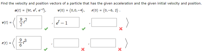 Solved Find the velocity and position vectors of a particle | Chegg.com