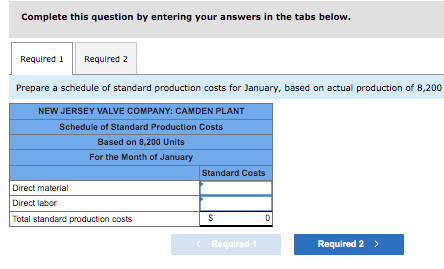 Solved New Jersey Valve Company manufactured 8,200 units | Chegg.com