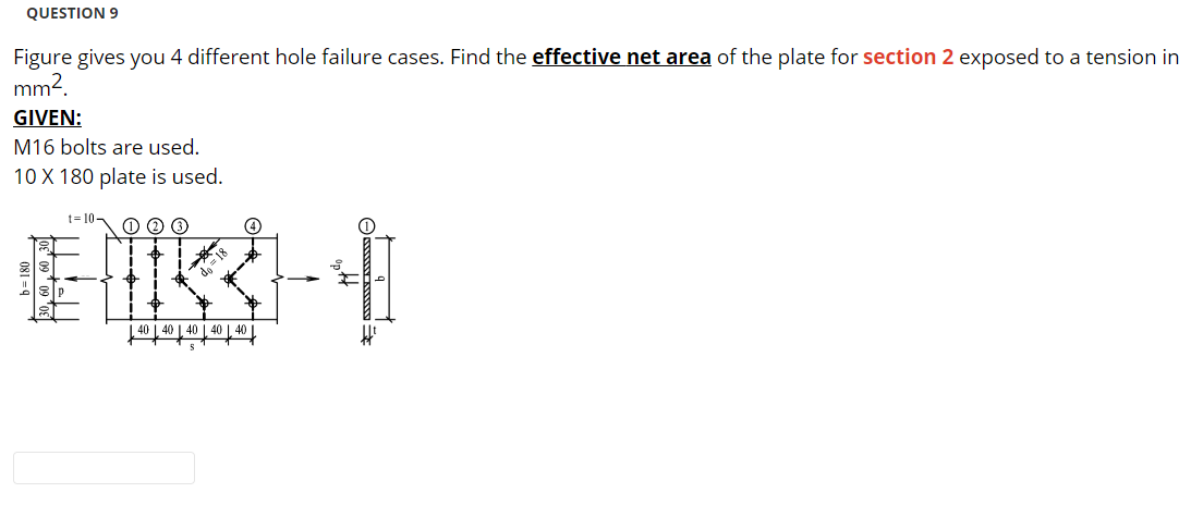 Solved QUESTION 9 Figure gives you 4 different hole failure | Chegg.com