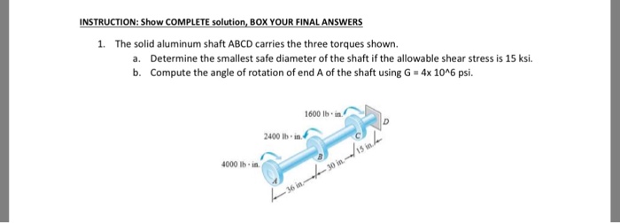Solved INSTRUCTION: Show COMPLETE solution, BOX YOUR FINAL | Chegg.com