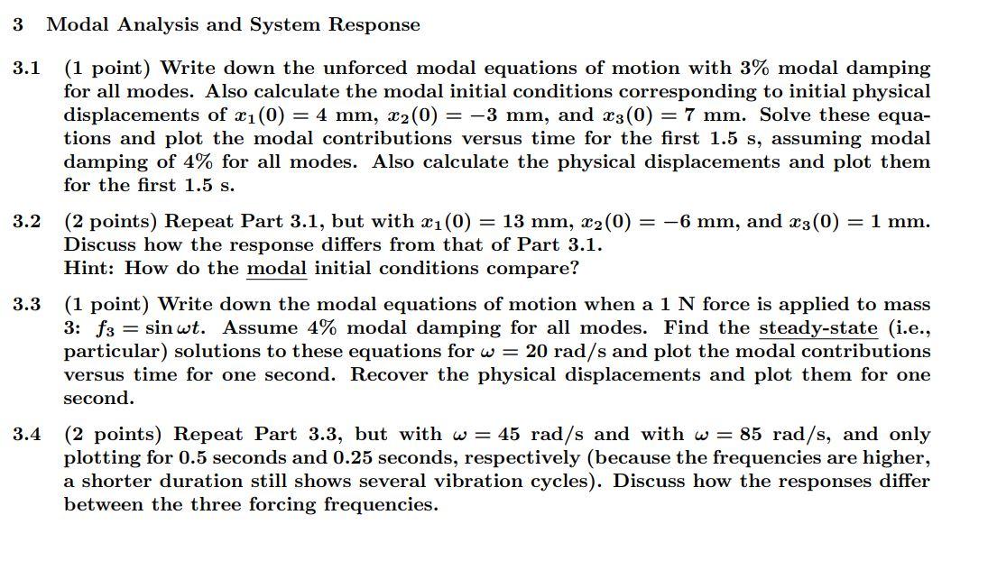 3 Modal Analysis And System Response 3 1 1 Point