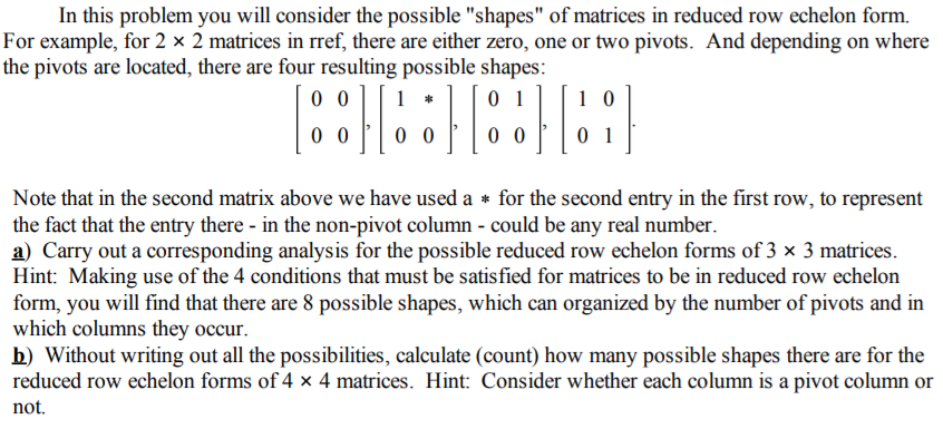 Solved In this problem you will consider the possible | Chegg.com