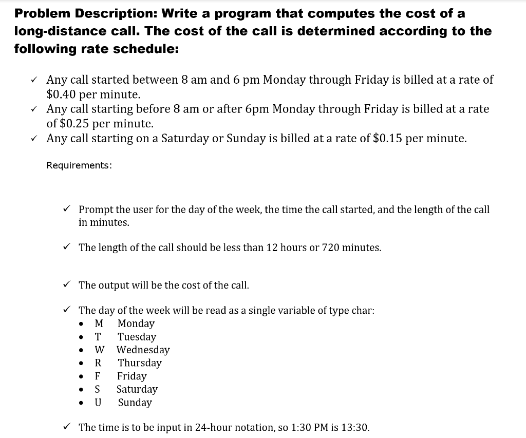 Solved Problem Description: Write a program that computes | Chegg.com