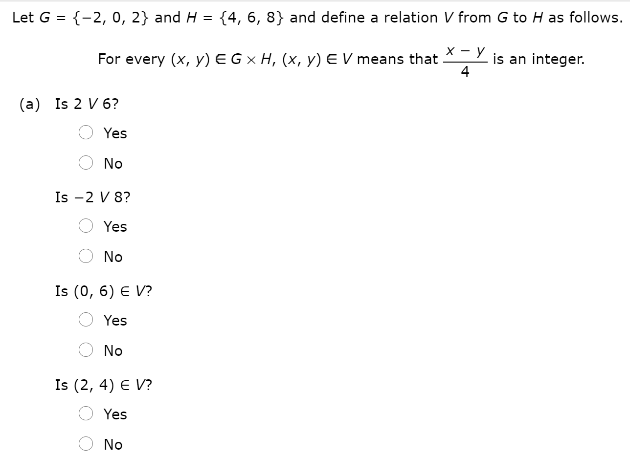 Solved Let G 2 0 2 And H 4 6 8 And Define A Chegg