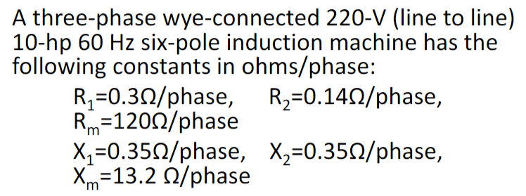 Solved Induction GeneratorA three-phase wye-connected 220−V | Chegg.com