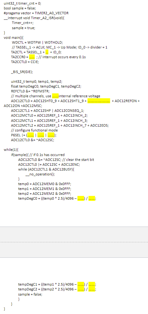 Solved 3) An MSP430 is being used to monitor the temperature | Chegg.com