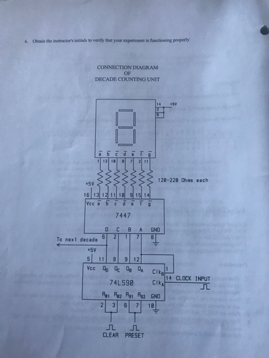 Solved DECADE COUNTING UNIT Objective: To build, | Chegg.com