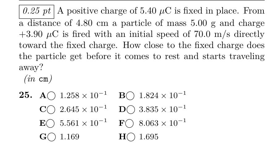 Solved A positive charge of 5.40μC is fixed in place. From a | Chegg.com