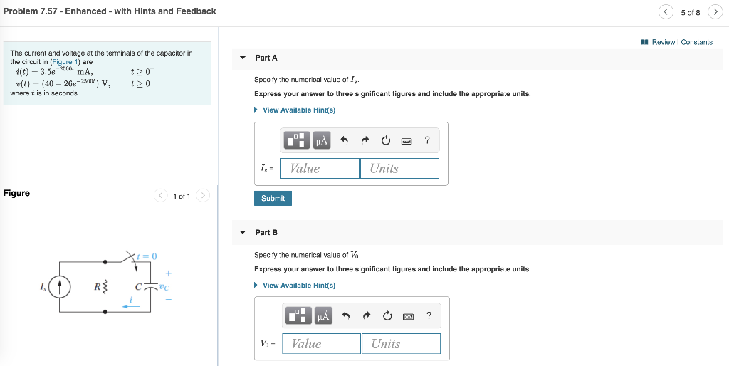 Solved Problem 7.57 - Enhanced - with Hints and Feedback 5 | Chegg.com