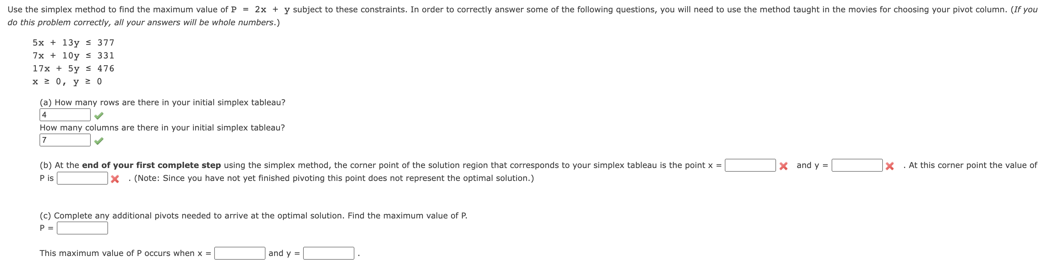Solved Use The Simplex Method To Find The Maximum Value Of P 1834