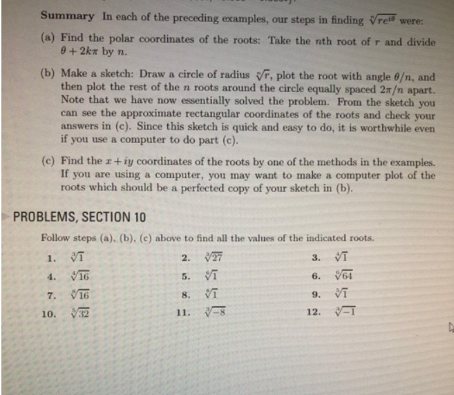 Solved were: Summary In each of the preceding examples, our | Chegg.com