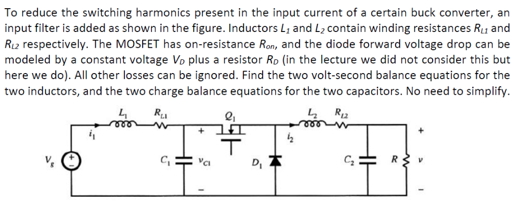 Solved To reduce the switching harmonics present in the | Chegg.com