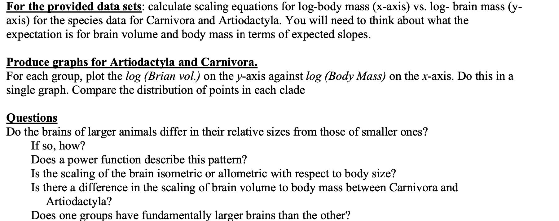 Solved For the provided data sets: calculate scaling | Chegg.com