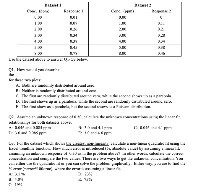 Use the dataset above to answer Q1-Q3 below. Q1. How | Chegg.com