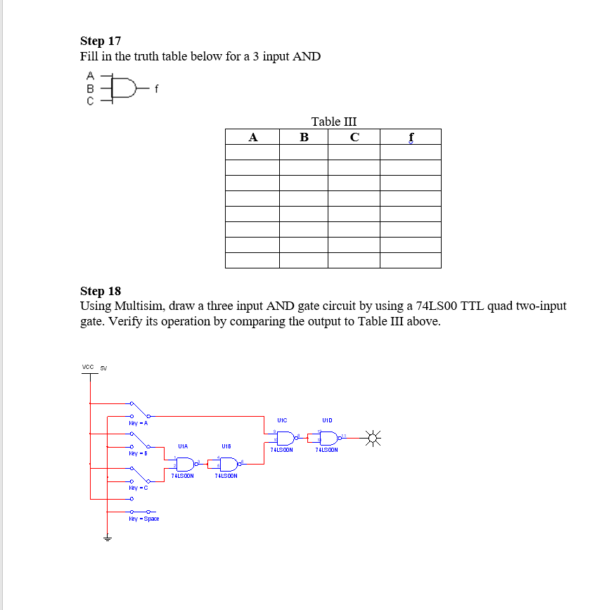 Solved Step 17 Fill in the truth table below for a 3 input | Chegg.com