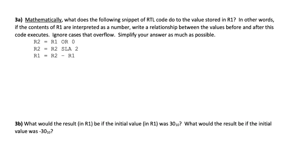 Solved 3a) Mathematically, what does the following snippet | Chegg.com