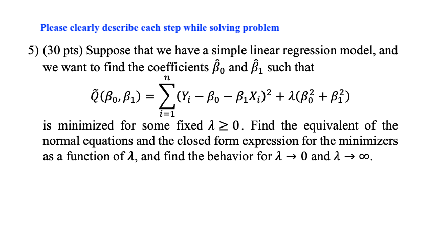 Solved Please clearly describe each step while solving | Chegg.com