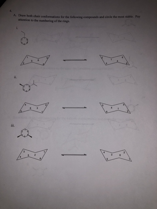 Solved Draw both chair conformations for the following | Chegg.com