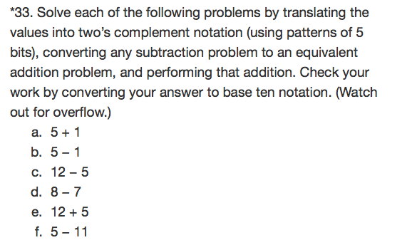 Solved *33. Solve each of the following problems by | Chegg.com