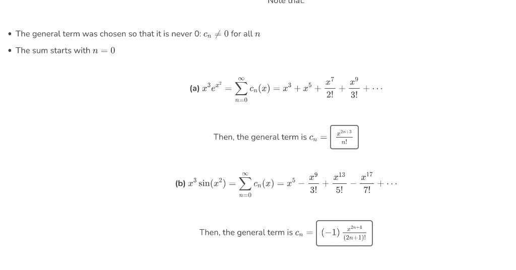 Solved - The general term was chosen so that it is never | Chegg.com