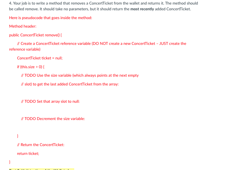 Solved Here is pseudocode that goes inside the | Chegg.com