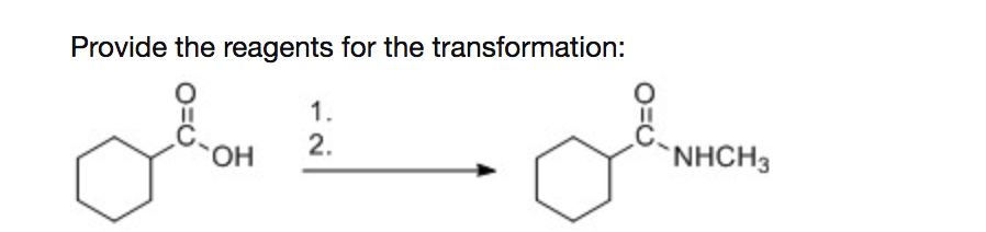 Solved Provide the reagents for the transformation: NHCH3 | Chegg.com