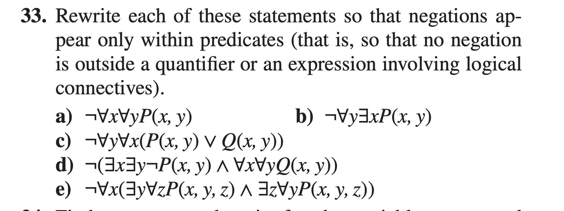 Solved 33. Rewrite each of these statements so that | Chegg.com