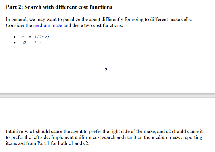 Tasks: Part 1: Basic pathfinding To begin with, you | Chegg.com