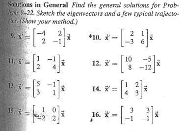 Solved Solutions in General Find the general solutions for | Chegg.com