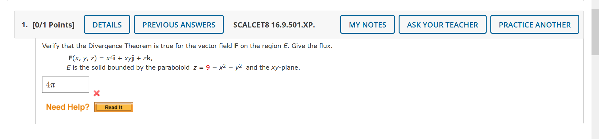 Solved 1. [0/1 Points] DETAILS PREVIOUS ANSWERS SCALCET8 | Chegg.com