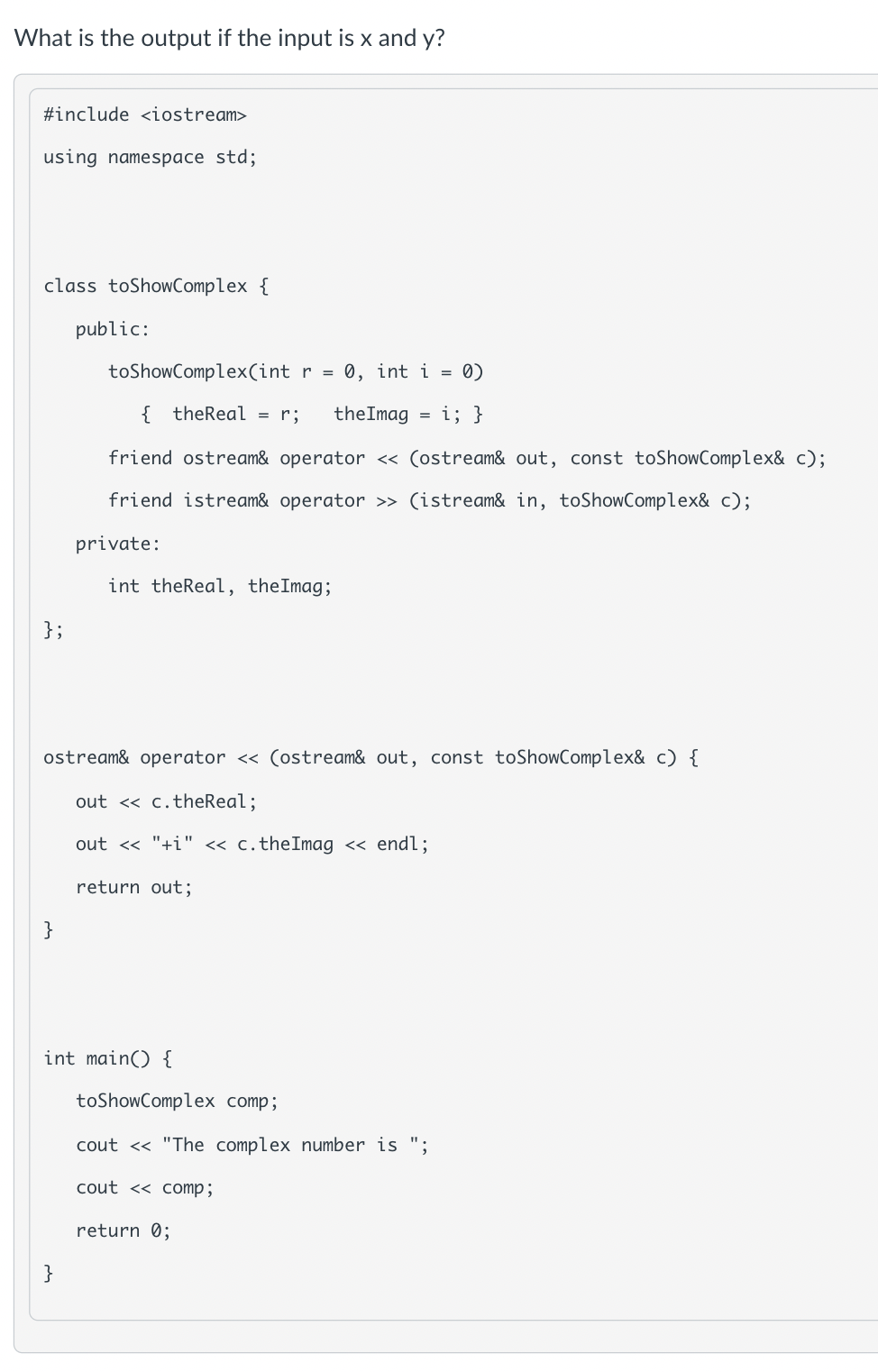 Solved What is the output if the input is x and y? #include | Chegg.com Solved What is the output if the input is x and y? #include | Chegg.com