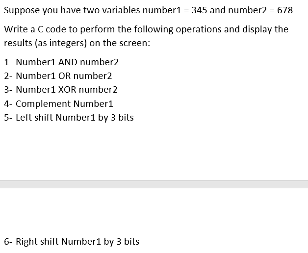 Solved Suppose you have two variables number1 = 345 and | Chegg.com