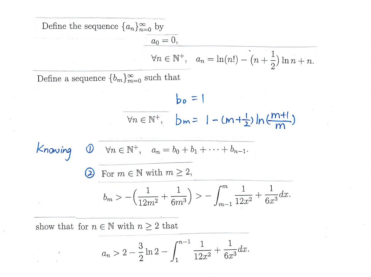 Solved Define The Sequence An O By Do 0 In E N An