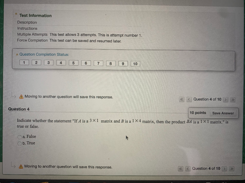 Solved Test Information Description Instructions Multiple | Chegg.com