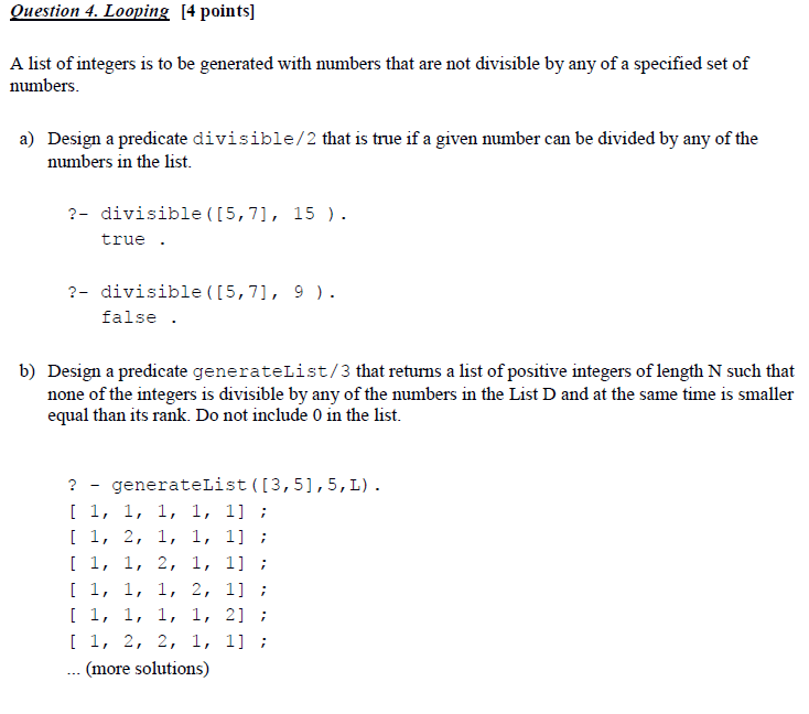 Solved Question 4. Looping [4 points] A list of integers is | Chegg.com