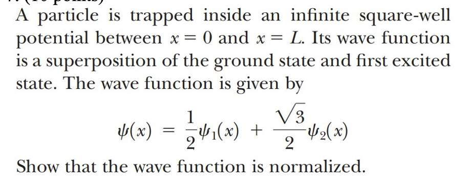 Solved A particle is trapped inside an infinite square-well | Chegg.com