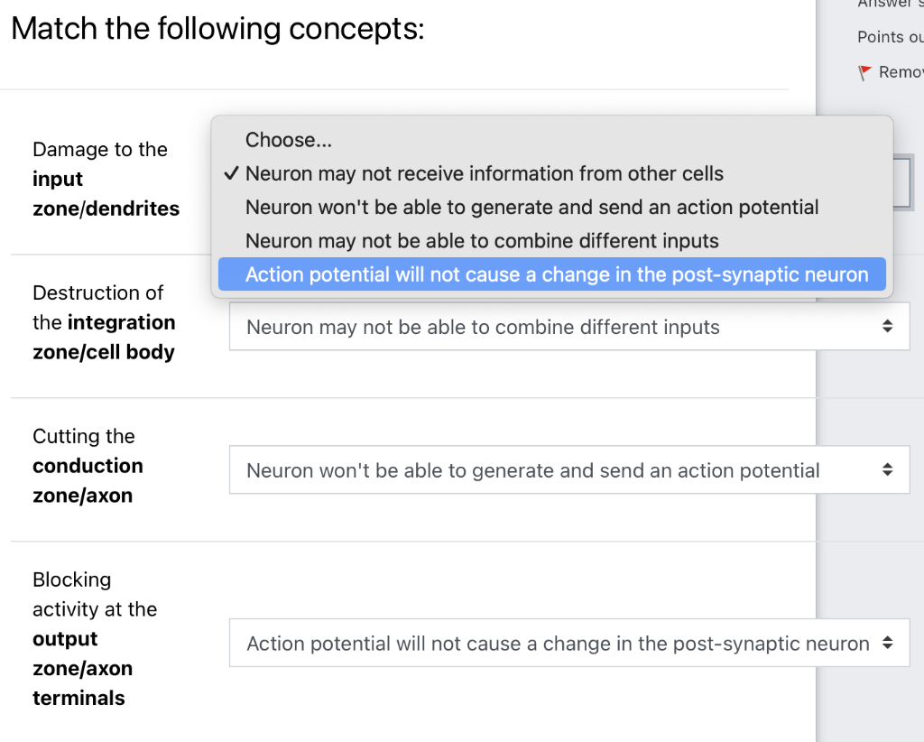 Solved Match the following concepts: Damage to the input | Chegg.com