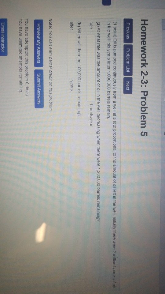 Solved Homework 2-3: Problem 5 Previous Problem List Next (1 | Chegg.com