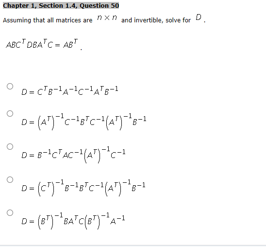Solved Chapter 1, Section 1.4, Question 50 Assuming that all | Chegg.com