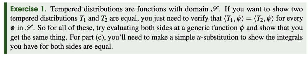 1. Reverse of a distribution. For each tempered | Chegg.com