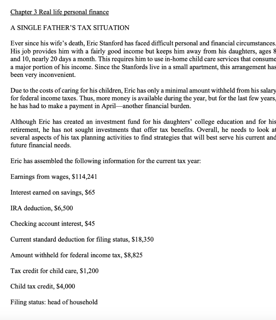 Solved Problems: Chapter 3 Real Life Personal Finance (pg. | Chegg.com