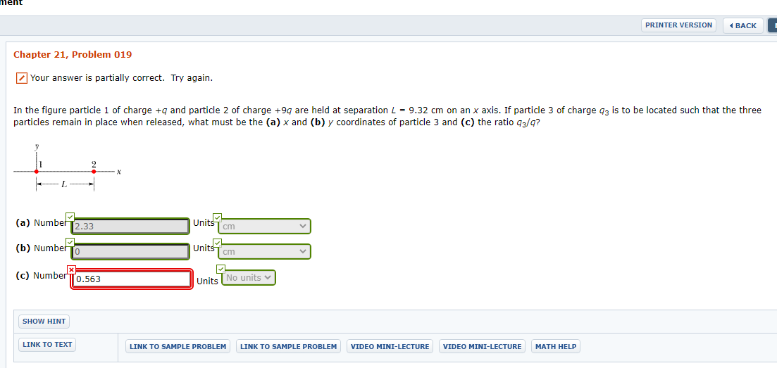 Solved PRINTER VERSION A BACK Chapter 21, Problem 019 Your | Chegg.com
